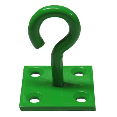 Horse Tie Hook on Plates Green - Pack of 10 (Rope Chain Tether Stable ...