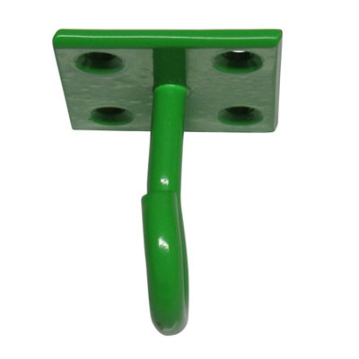 Horse Tie Hook on Plates Green - Pack of 10 (Rope Chain Tether Stable ...