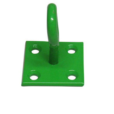 Horse Tie Hook on Plates Green - Pack of 4 (Rope Chain Tether Stable ...
