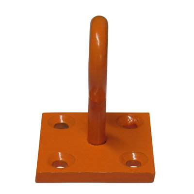 Horse Tie Hook on Plates Orange - Pack of 4 (Rope Chain Tether Stable ...