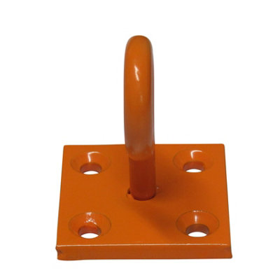 Horse Tie Hook on Plates Orange - Pack of 4 (Rope Chain Tether Stable ...
