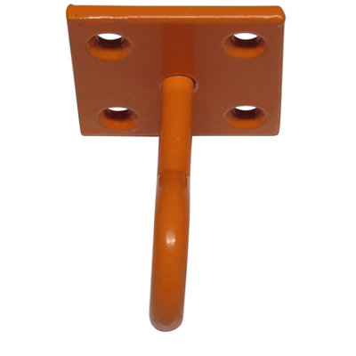 Horse Tie Hook on Plates Orange - Pack of 4 (Rope Chain Tether Stable ...