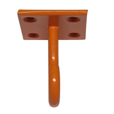 Horse Tie Hook on Plates Orange - Pack of 4 (Rope Chain Tether Stable ...