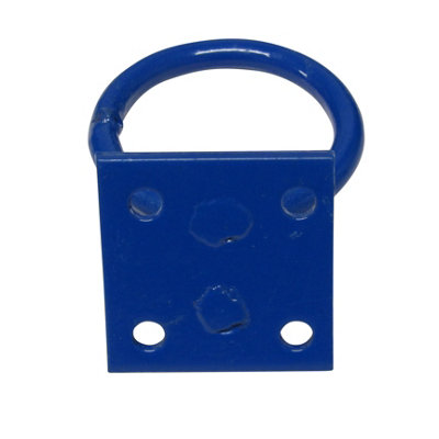 Horse Tie Rings on Plates Blue - Pack of 4 (Powder Coated Stable Dog ...