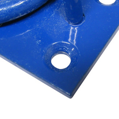 Horse Tie Rings on Plates Blue - Pack of 4 (Powder Coated Stable Dog ...