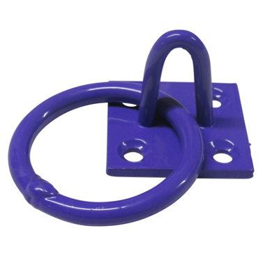 Horse Tie Rings on Plates Purple - Pack of 10 (Powder Coated Stable Dog ...