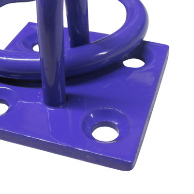 Horse Tie Rings on Plates Purple - Pack of 10 (Powder Coated Stable Dog ...