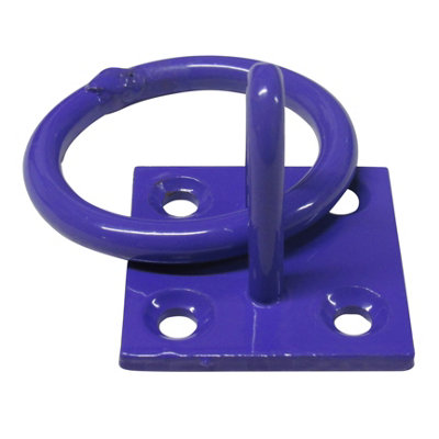 Horse Tie Rings on Plates Purple - Pack of 10 (Powder Coated Stable Dog ...
