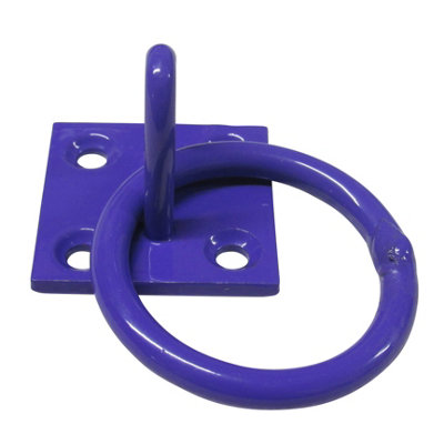 Horse Tie Rings on Plates Purple - Pack of 10 (Powder Coated Stable Dog ...