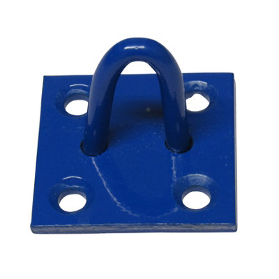 Horse Tie Staple on Plates Blue - Pack of 10 (Rope Chain Tether Stable ...