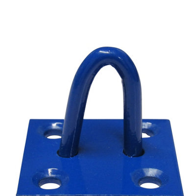 Horse Tie Staple on Plates Blue - Pack of 10 (Rope Chain Tether Stable ...