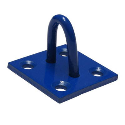 Horse Tie Staple on Plates Blue - Pack of 10 (Rope Chain Tether Stable ...