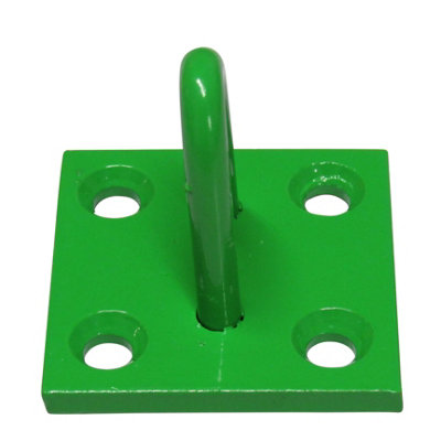 Horse Tie Staple on Plates Green - Pack of 4 (Rope Chain Tether Stable ...