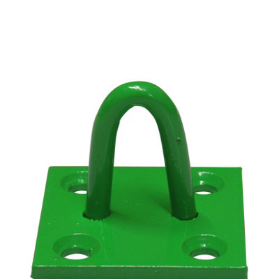 Horse Tie Staple on Plates Green - Pack of 4 (Rope Chain Tether Stable ...