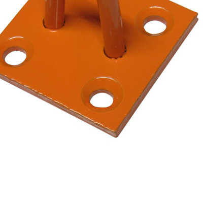 Horse Tie Staple on Plates Orange - Pack of 4 (Rope Chain Tether Stable ...