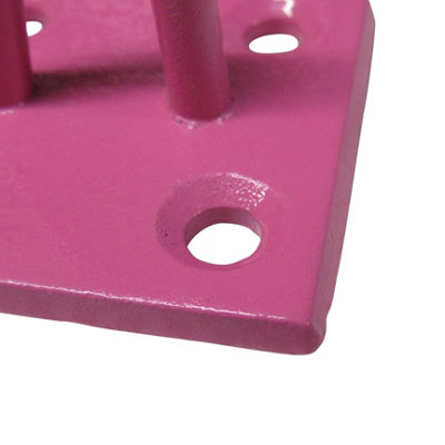 Horse Tie Staple on Plates Pink - Pack of 4 (Rope Chain Tether Stable ...