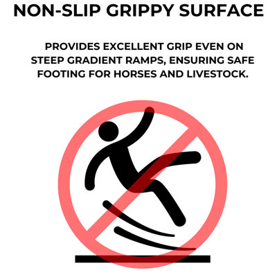 Horsebox Ramp Mat Grip Top Non-Slip Trailer Rubber 5mm Thick 1.5M Wide ...