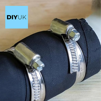 Hose Clips Pipe Clamps 190-210mm ( Pack of: 5 ) Pack of: 5 Worm Drive ...