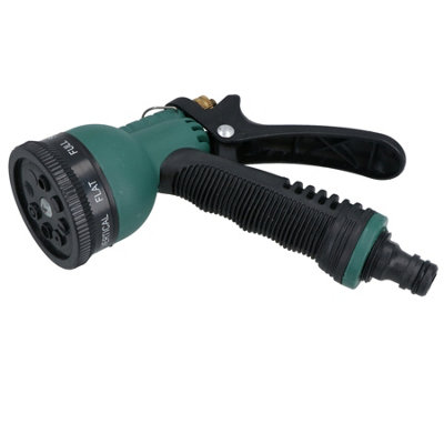 Hose Pipe Watering Spray Gun / Nozzle 6 Function Rubber Non-Slip Grip GAR51