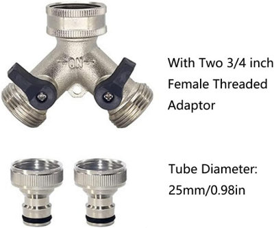 HOSE SPLITTER 2 WAY KIT BRASS Y HOSE SPLITTER WITH CONTROL VALVE 3 ...