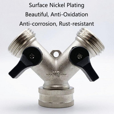 HOSE SPLITTER 2 WAY KIT BRASS Y HOSE SPLITTER WITH CONTROL VALVE 3 ...