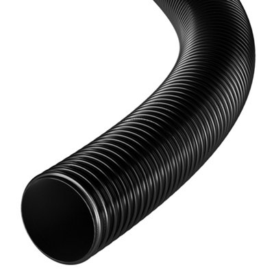 Hoses UK 38mm Black PVC Corrugated Flexible Water Butt Hose 50m ...
