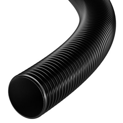 Hoses UK 40mm Black PVC Corrugated Flexible Water Butt Hose 40m ...