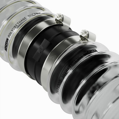 Hoses UK Polyurethane PU Ducting Joiner Black 65mm OD x 100mm Long