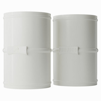 Hoses UK Polyurethane PU Ducting Joiner White 150mm OD x 100mm Long