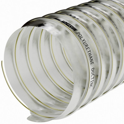 Hoses UK Polyurethane PU Flexible Ducting 125mm ID x 9 Metres Long