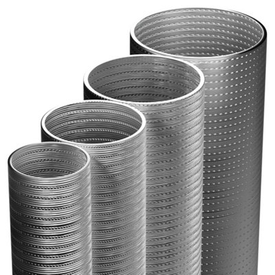 Hoses UK Semi-Rigid Flexible Aluminium Extraction Ducting 125mm ID x 4 ...