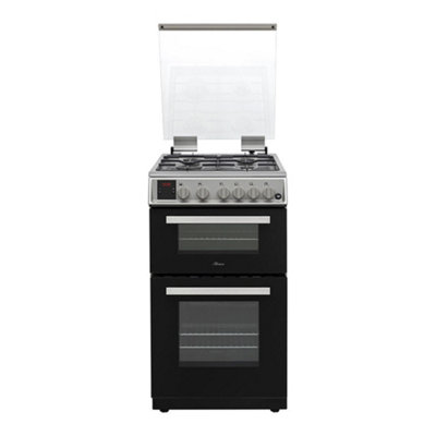 Hostess DOG50I - Silver Double Gas Cooker - 56L Main Oven - A+ Energy