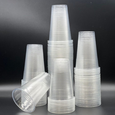 HOT BARGAINS 1000 Pack 7oz Clear Plastic Cups - Disposable & Reusable ...