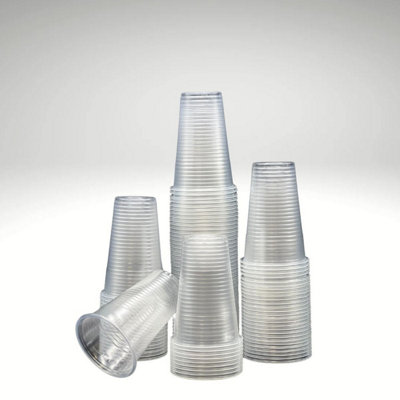 HOT BARGAINS 1000 Pack 7oz Clear Plastic Cups - Disposable & Reusable ...