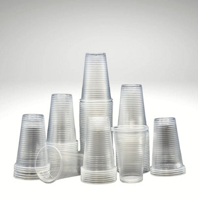 HOT BARGAINS 1000 Pack 7oz Clear Plastic Cups - Disposable & Reusable ...