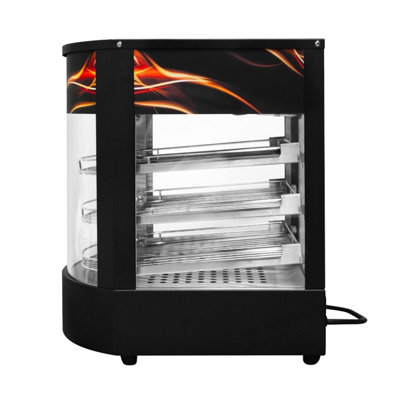Hot Food Warmer Commercial Heated Pizza Pie Cabinet Glass Display ...
