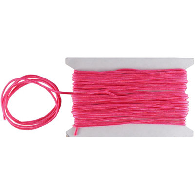 Hot Pink Nylon Cord 1.2mm Braided Rope, 10 Metres