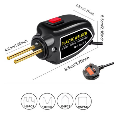 HOT STAPLER GUNS PLASTIC REPAIR CAR BUMPER WELDING WELDER MACHINE KIT+ ...