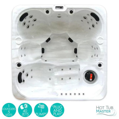 Hot Tub Master Sunshine Bay 6-Person Acrylic Hot Tub with 40 ...