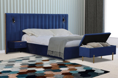 Ottoman bed frame with bedside chests store