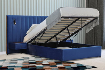 Hotel Bed Frame Ottoman Storage DOUBLE Bed With Headboard with Hybrid ...