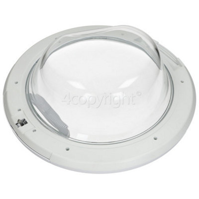 Hotpoint Genuine Washing Machine Door Frame & Glass - White - MERC00286455