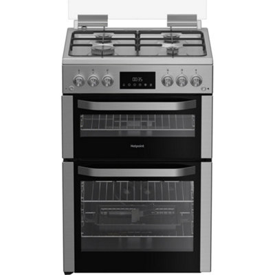 Hotpoint HDG6GDCX - Stainless Steel Gas Cooker - Double Oven - A+ ...