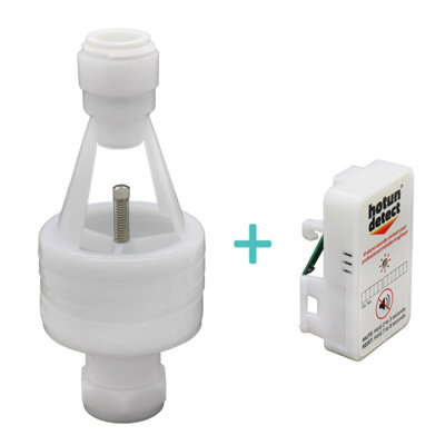 Hotun SF Dry Trap Tundish 15mm x 22mm Push-fit + Hotun Detect Alarm Bundle