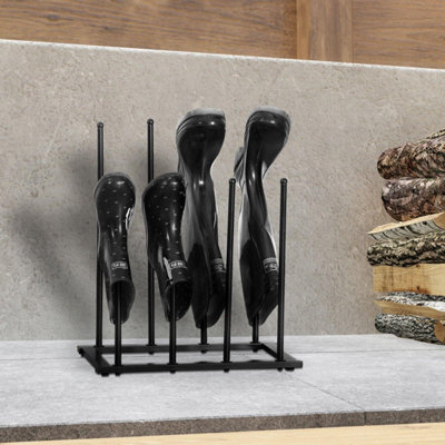 House of Home 4 Pair Dryer Metal Welly Walking Boot Stand Shoe Rack ...