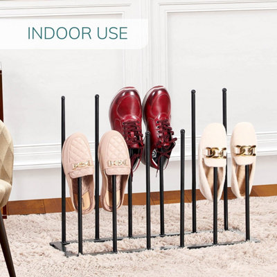 House of Home 6 Pair Welly Walking Boot Stand Dryer Metal Shoe Rack ...