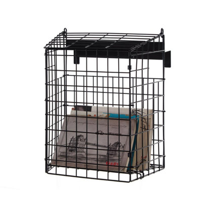 House of Home Black Letterbox Cage No Screws Needed Door Mail Box Post ...