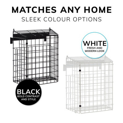House of Home Black Letterbox Cage No Screws Needed Door Mail Box Post ...