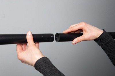 House of Home Black Telescopic Clothes Rail Wardrobe Organiser ...