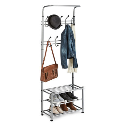 House of Home Coat Stand with Shoe Storage Stand, Free Standing Hall ...